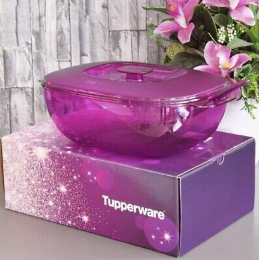 Tupperware Purple Royale Crystalline Soup Server (1), Furniture & Home ...