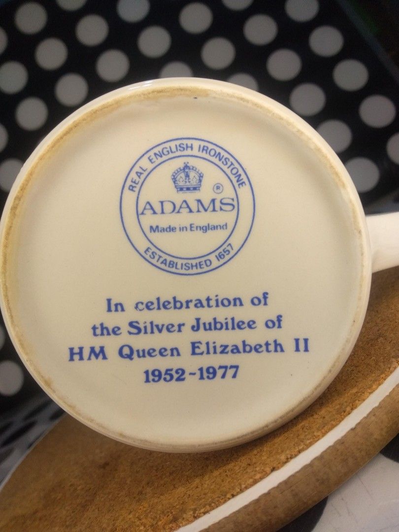 Vintage Queen Elizabeth II Silver Jubilee 1952-1977 Mug / ADAMS Real ...