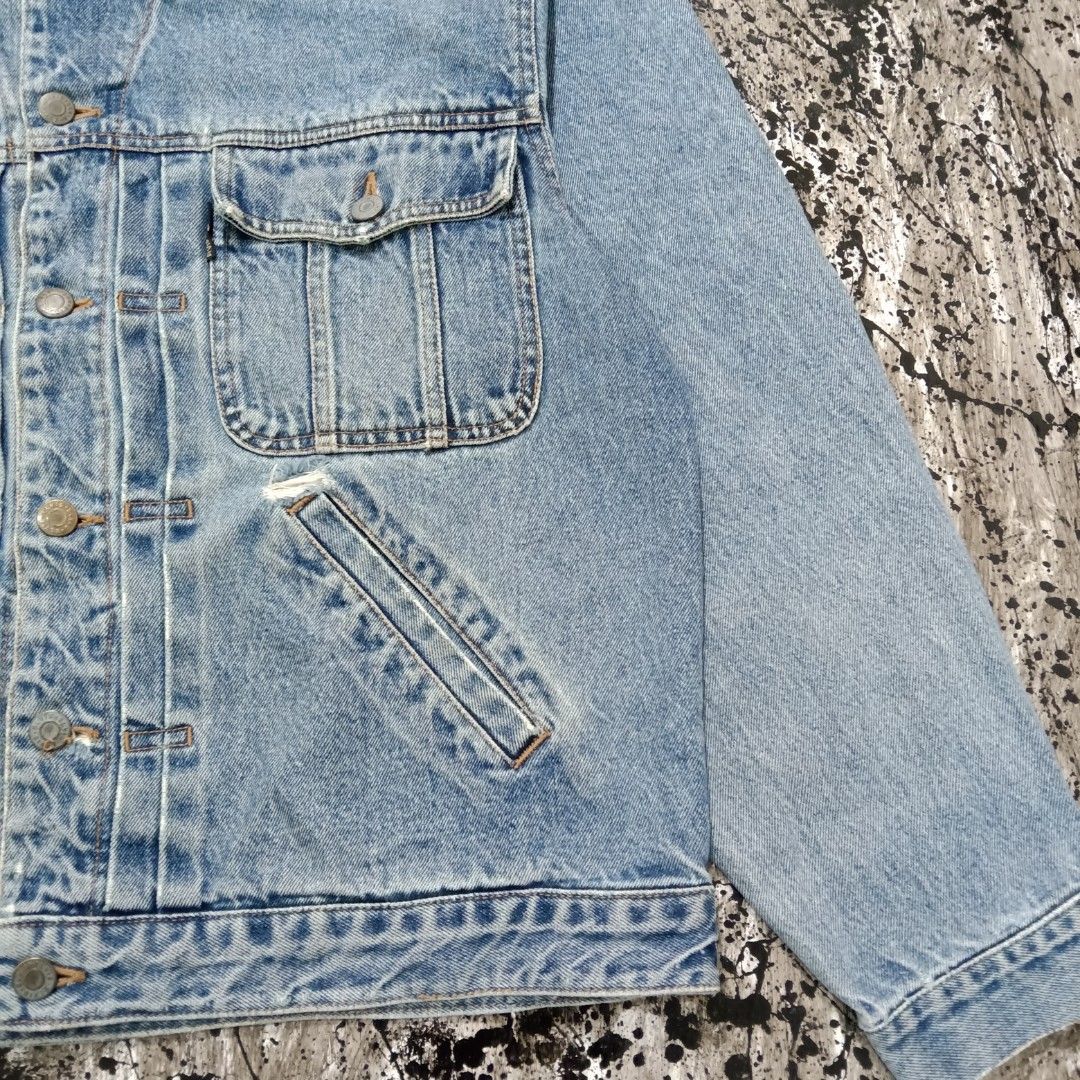 Vtg Elvis Presley Ripped Trucker Jacket, Fesyen Pria, Pakaian , Baju ...