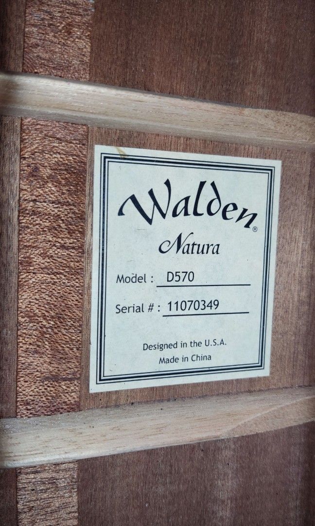 Walden D570 Red Cedar Acoustic Guitar, Hobbies & Toys, Music & Media ...