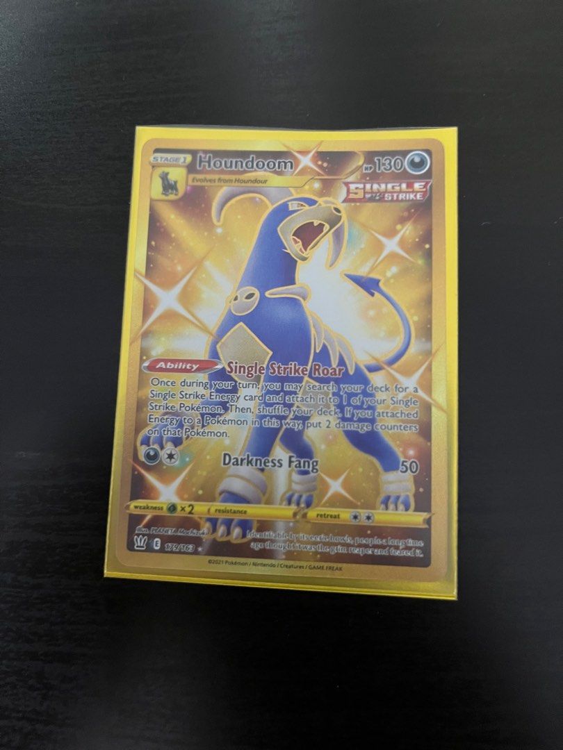 Wtt gold houndoom pokemon card, Hobbies & Toys, Toys & Games on Carousell