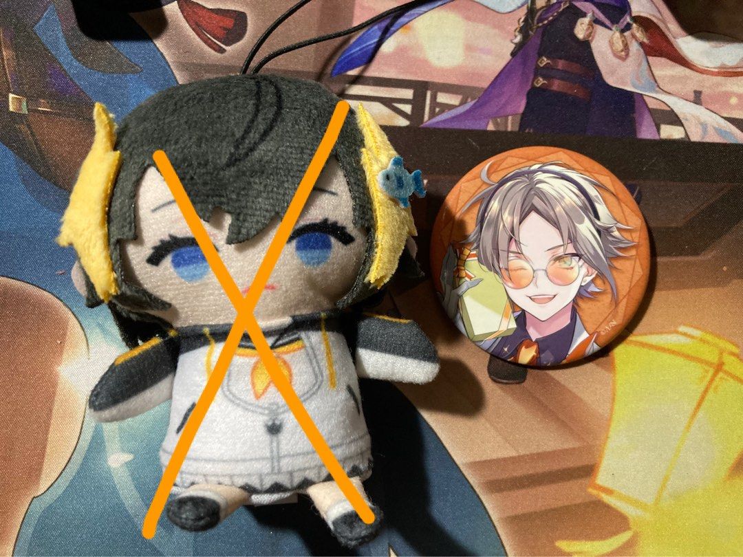 WTS Petra nijipuppet and Luxiem 1st anniversary mysta badge, Hobbies ...