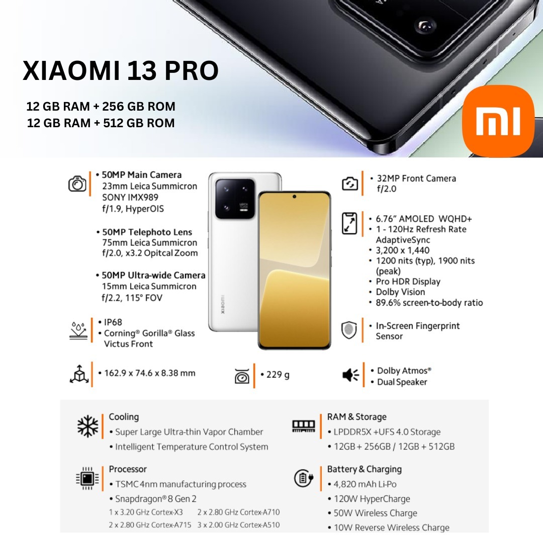 Xiaomi 13 Pro 12+256 / 512GB , Mobile Phones & Gadgets, Mobile Phones ...