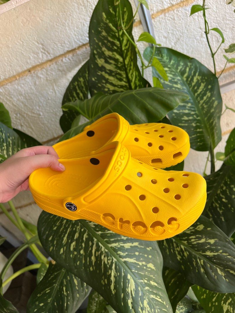 Yellow Crocs Baya Clogs, Women's Fashion, Footwear, Slippers and slides ...