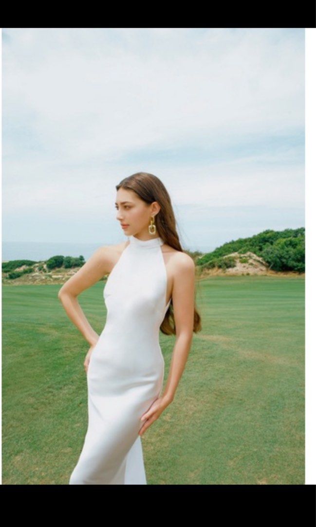 Yolanda open back satin Silk dress in black, Women's Fashion, Dresses ...