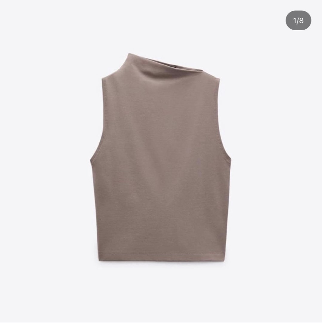 Zara Asymmetric Top Soft Fabric, Women's Fashion, Tops, Sleeveless on ...