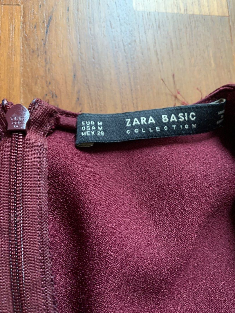 Zara basic maroon dress, Women's Fashion, Dresses & Sets, Dresses on ...