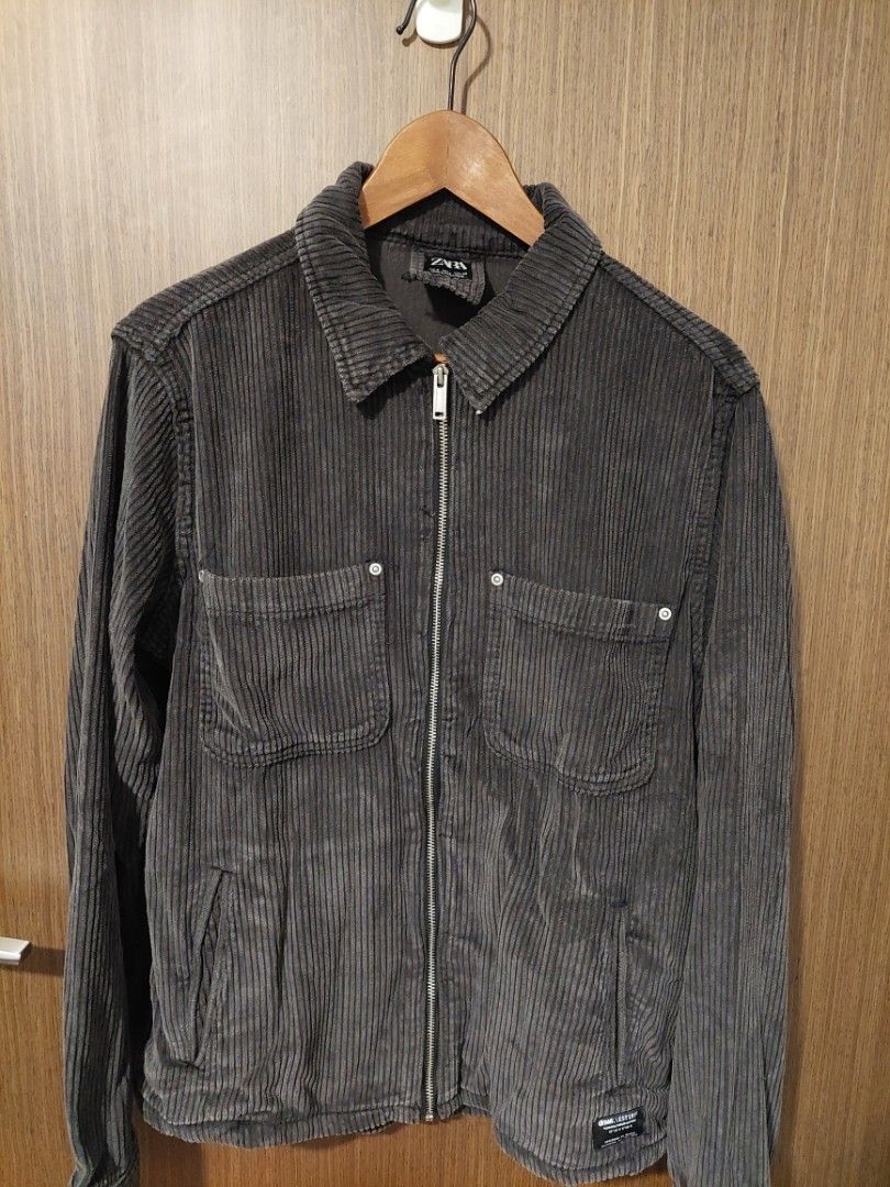 Zara black corduroy jacket dnwr, Men's Fashion, Coats, Jackets and ...