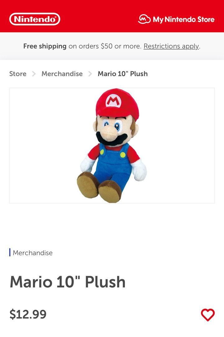 12’’ Nintendo Super Mario Stuff Toy, Hobbies & Toys, Memorabilia ...