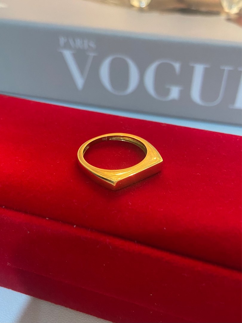 18K Saudi Gold Bar Ring on Carousell