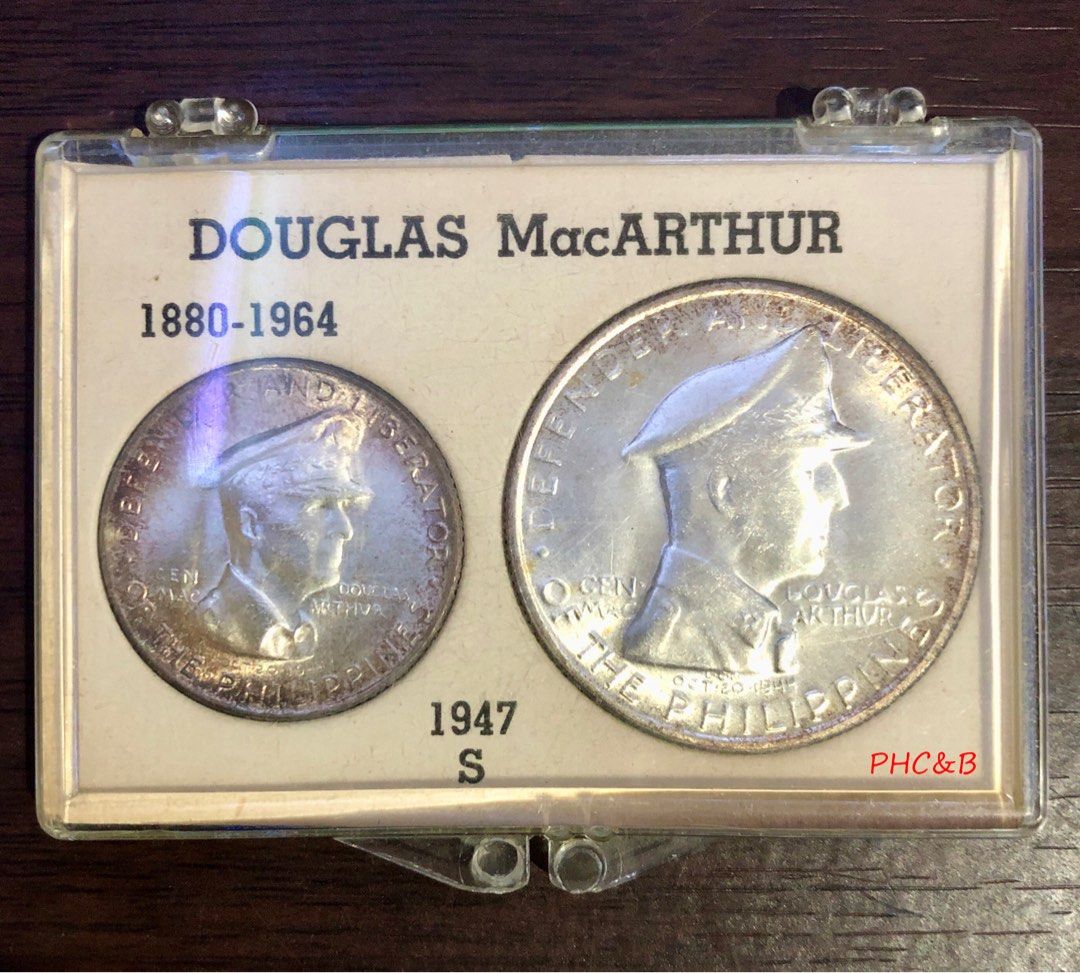 1947 1 Piso & 50 Centavos Douglas Macarthur Set Silver Coin on Carousell
