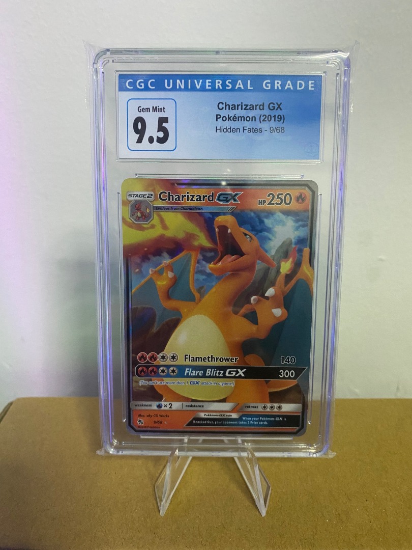 2019 Pokémon Charizard GX 9/68 Hidden Fates CGC 9.5 Gem Mint (English ...