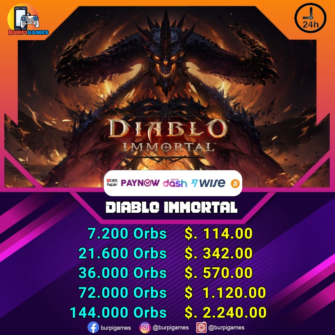 24/7 DIABLO IMMORTAL TOP UP - LEGAL AND SAFE, Video Gaming, Gaming ...