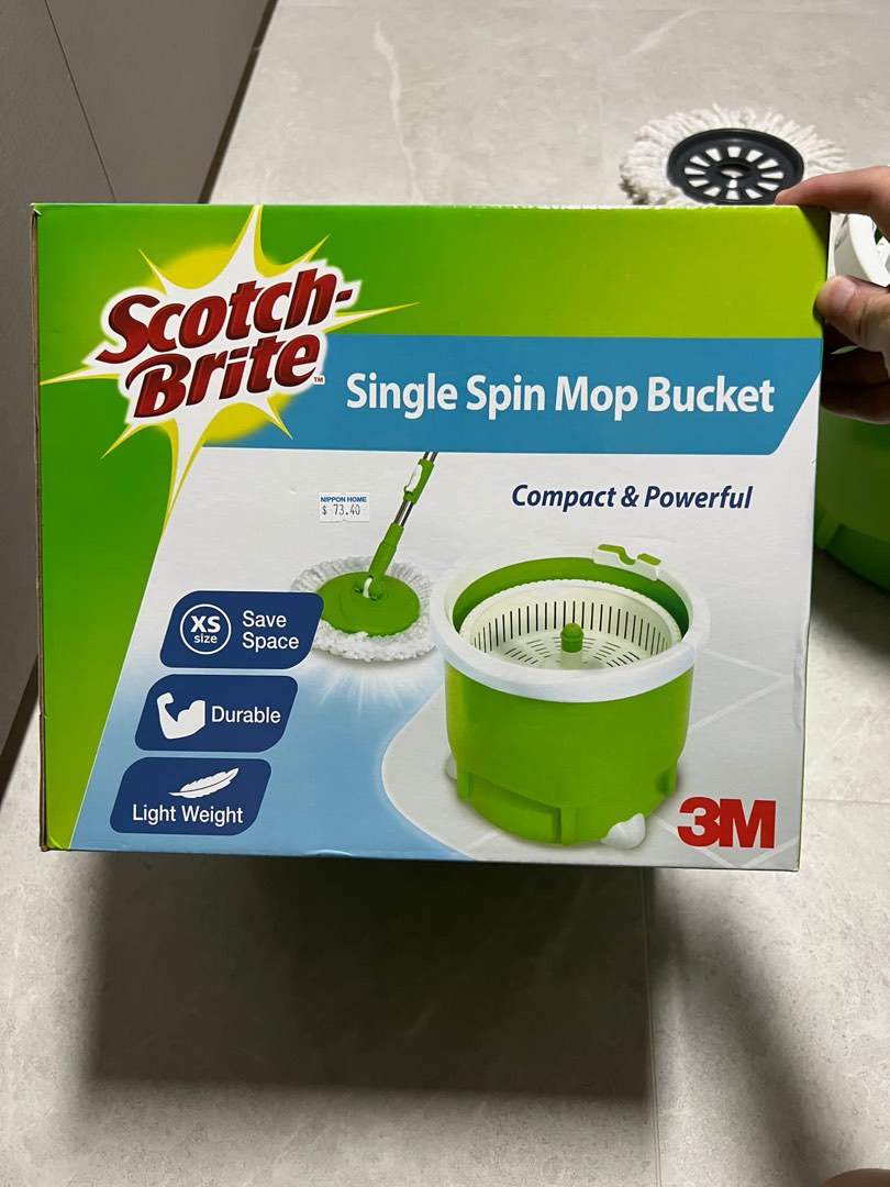 3M Single Spin Mop Bucket, Furniture & Home Living, Cleaning & Homecare ...