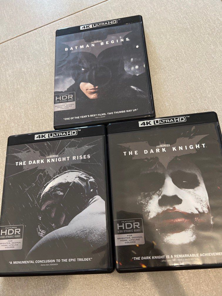 (4K)(9discs) Batman The Dark Knight TRILOGY 4K UHD Ultra HD Blu-ray ( 4K Bluray ), Hobbies ...