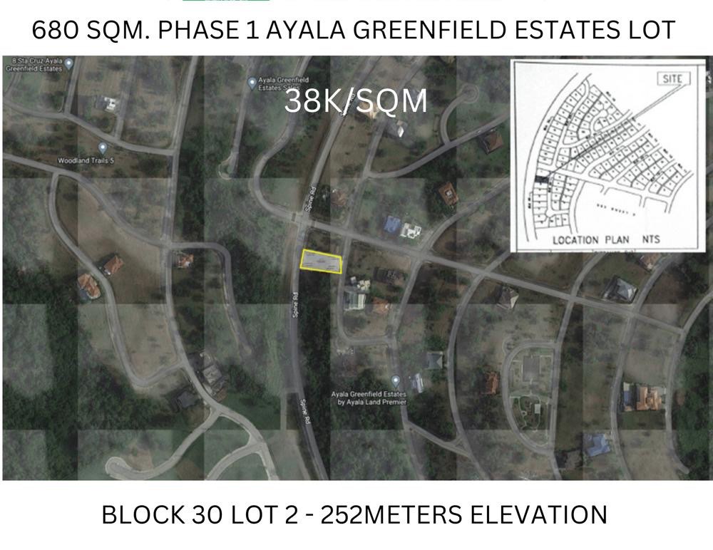 680 sqm. Single Loaded lot with Golf View at Phase 1 Ayala Greenfield ...