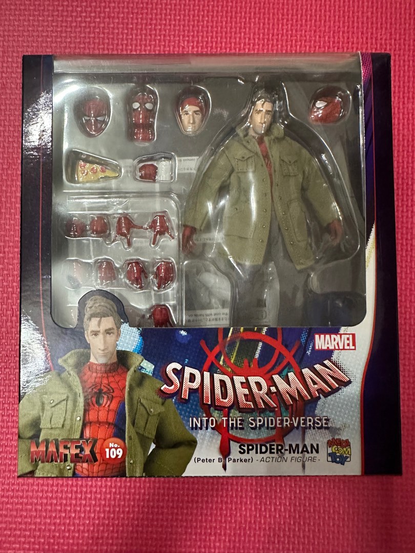 二手 Mafex 109 Spider-man Peter B Parker into the spider-verse Medicom ...