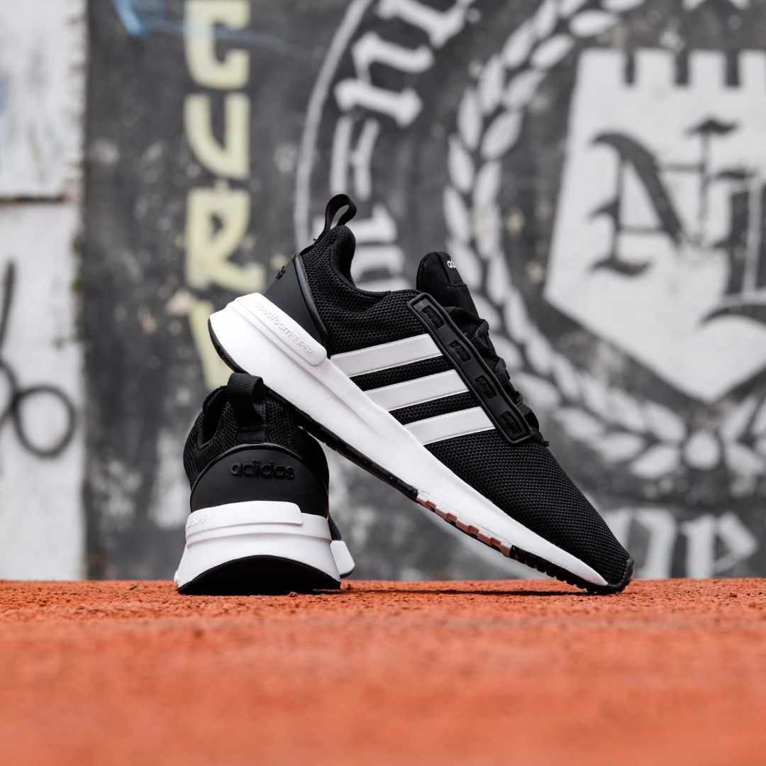 Adidas Cloudfoam Racer TR21 Core Black / Ftwr White, Fesyen Pria ...