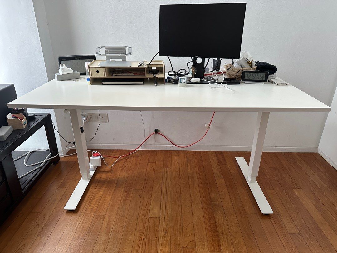 Adjustable Height Table - Ikea - Trotten desk - 160cm X 80cm, Furniture ...