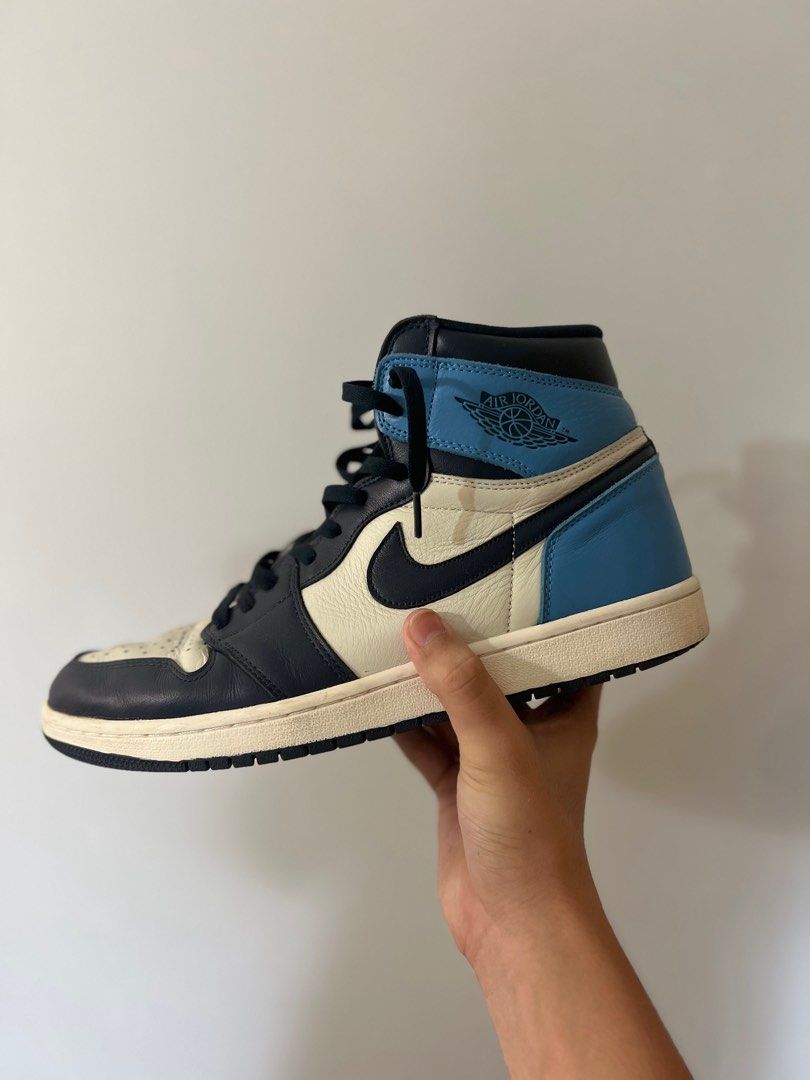 Air Jordan 1 high obsidian, Men's Fashion, Footwear, Sneakers on Carousell