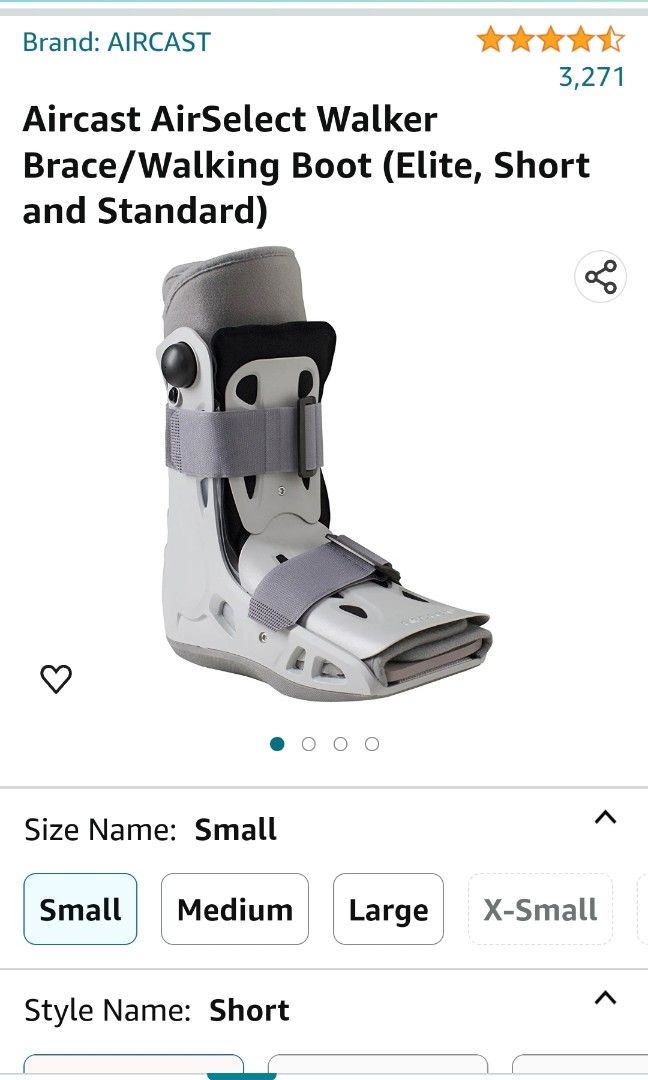 AIRCAST AirSELECT WALKING BOOT, Health & Nutrition, Assistive ...