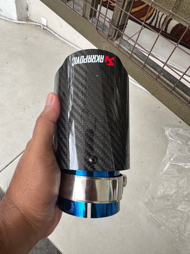 Akrapovic exhaust tip muffler (60mm opening to exhaust, 89mm tip), Auto ...