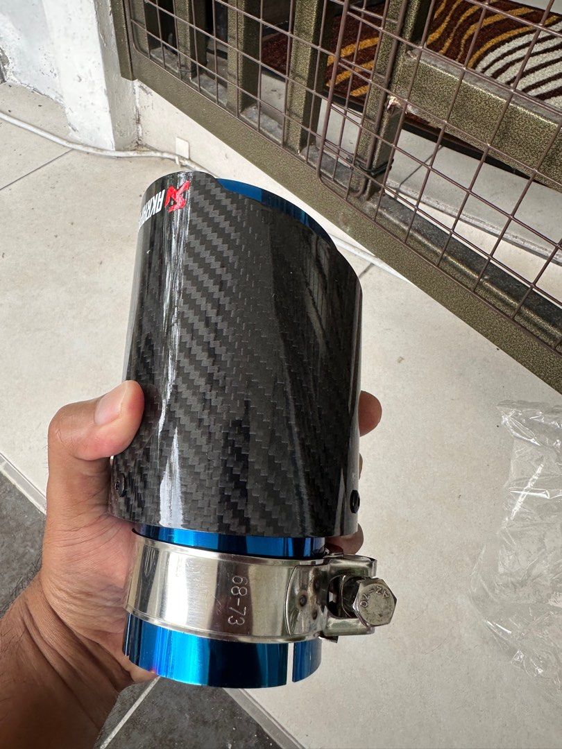 Akrapovic exhaust tip muffler (60mm opening to exhaust, 89mm tip), Auto ...