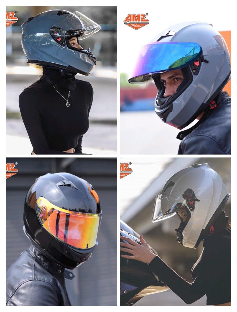 AMZ 905 - Full Face ABS Motorcycle Helmet *Pre Order*, Motorcycles, Motorcycle Apparel on Carousell