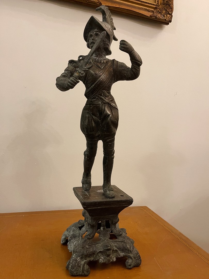 Antique Brass Sculpture Medieval, Hobbies & Toys, Collectibles ...