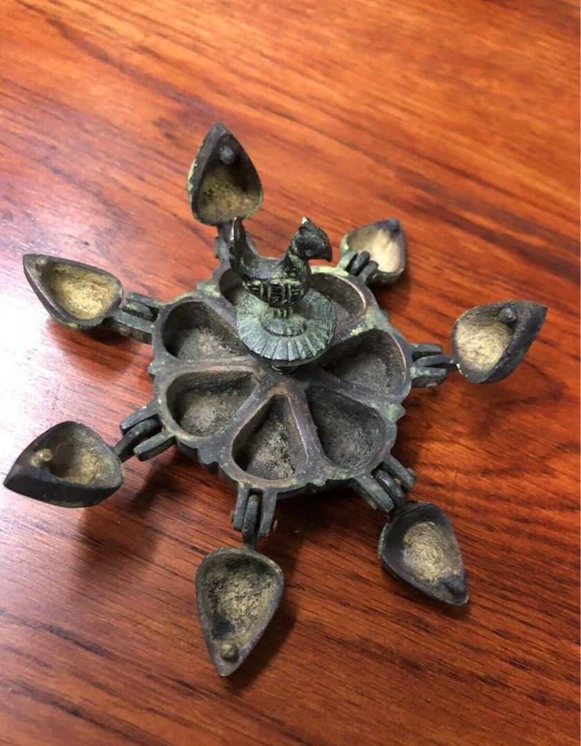 Antique Vintage Hindu Indian bronze Kumkum ritual figural spice box ...