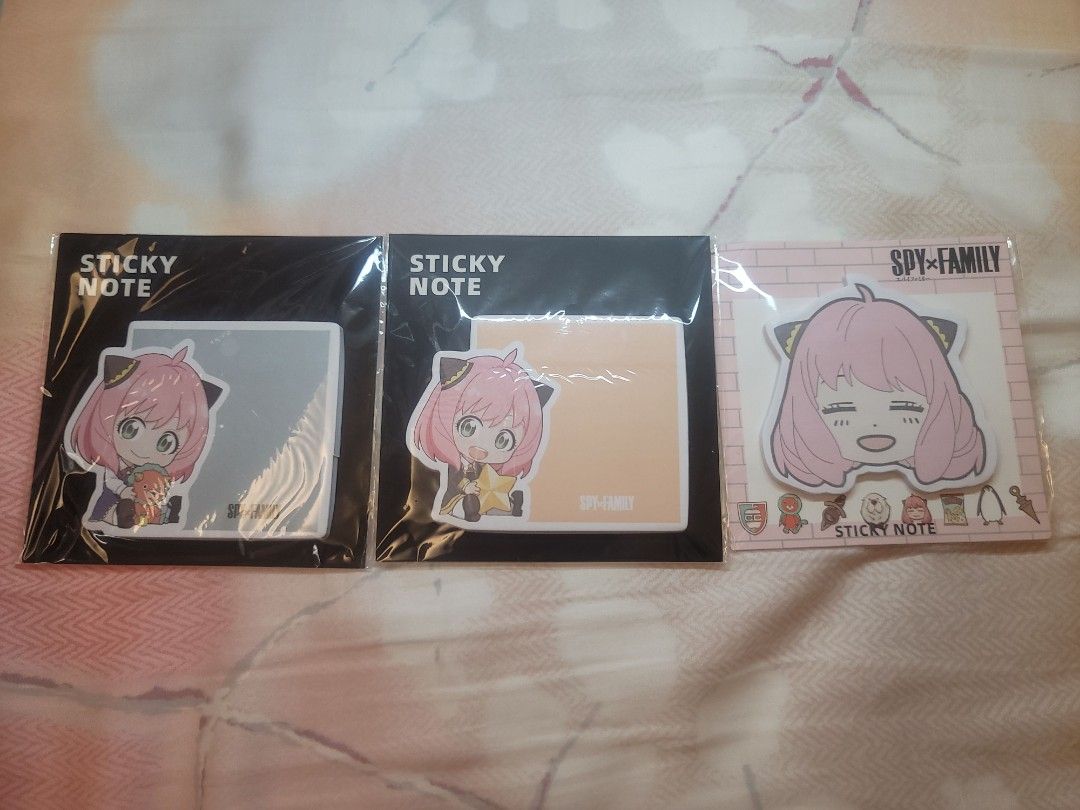 Anya Sticky Note pack Spy family, 興趣及遊戲, 收藏品及紀念品, 郵票及印刷品 - Carousell