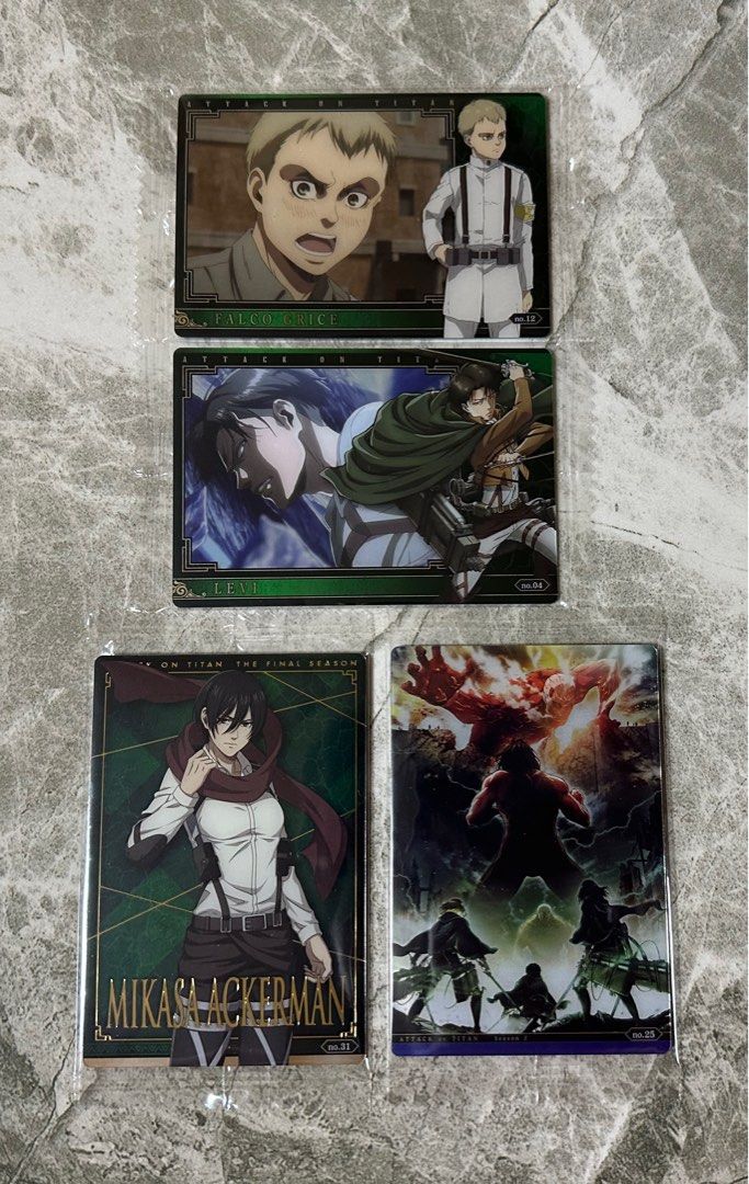 Attack On Titan AOT Vol. 2 Bandai Shokugan wafer cards, Hobbies & Toys ...