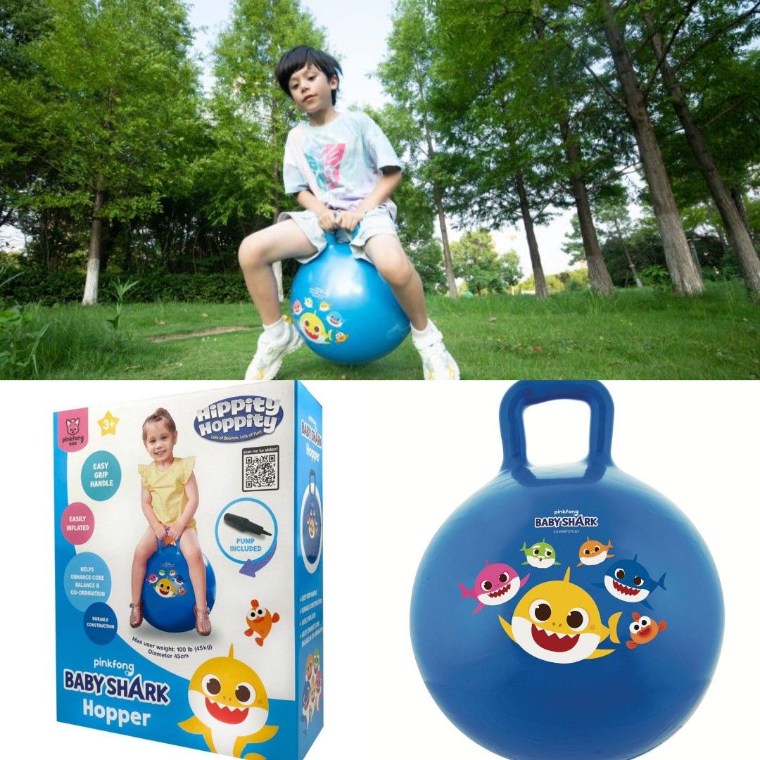 正版授權Baby Shark Hopper Ball 跳彈球, 興趣及遊戲, 玩具 & 遊戲類 - Carousell