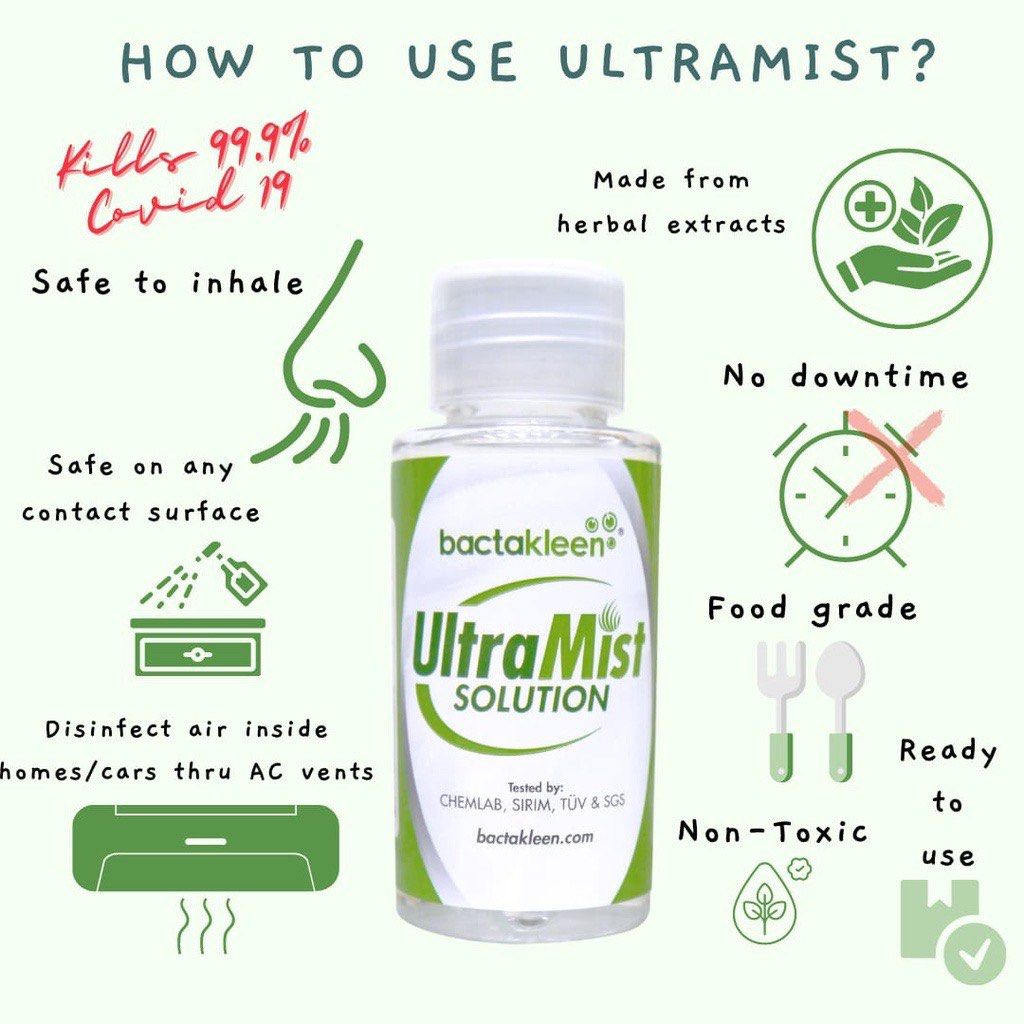 Bactakleen ultramist machine (sanititation/disinfectant), Beauty ...