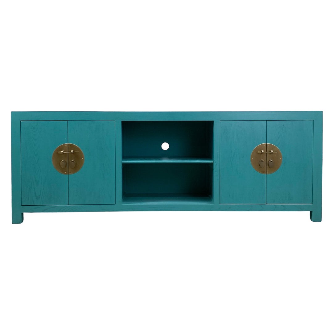 Beautiful turquoise tv console, Furniture & Home Living, Furniture, TV ...