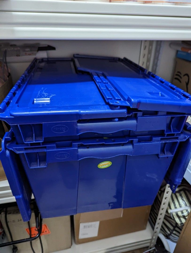 Toyogo Blue container box, Furniture & Home Living, Home Improvement ...