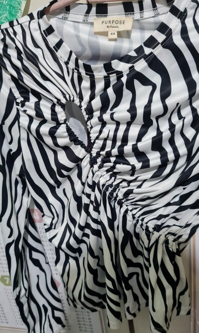 BNWOT Pomelo sustainable line zebra top on Carousell