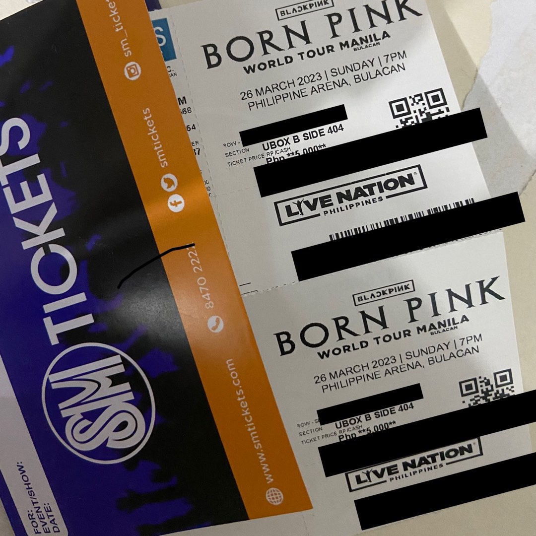 Born Pink Manila Concert UBB Side Ticket (Day 2), Tickets & Vouchers ...