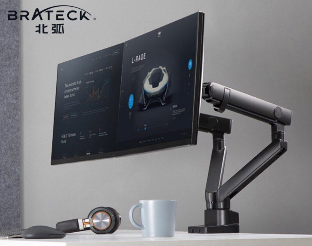BRATECK dual monitor arm, Computers & Tech, Parts & Accessories ...