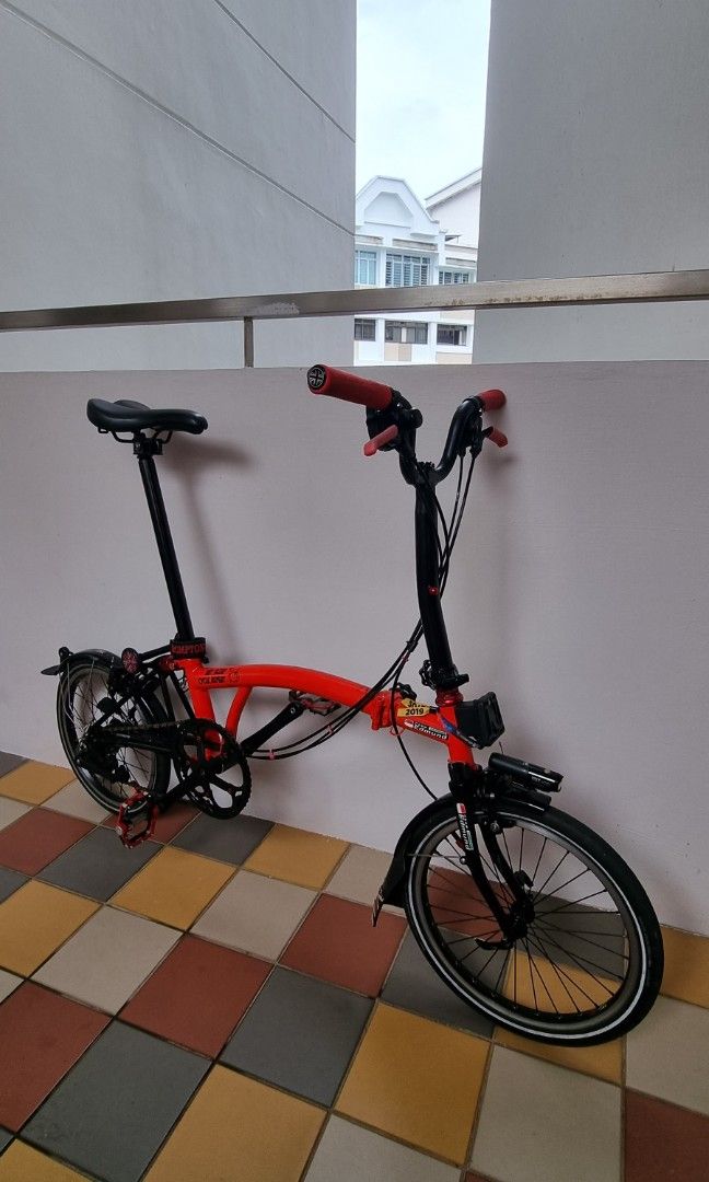 Brompton Rocket Red Black Edition M6L, Sports Equipment, Bicycles ...