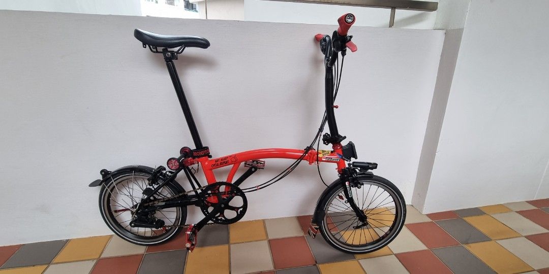 Brompton Rocket Red Black Edition M6L, Sports Equipment, Bicycles ...