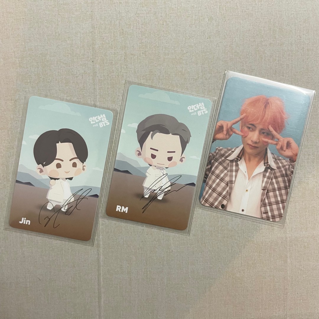 BTS V Taehyung LY Answer F and RM Namjoon Jin In the Seom Photocards on ...