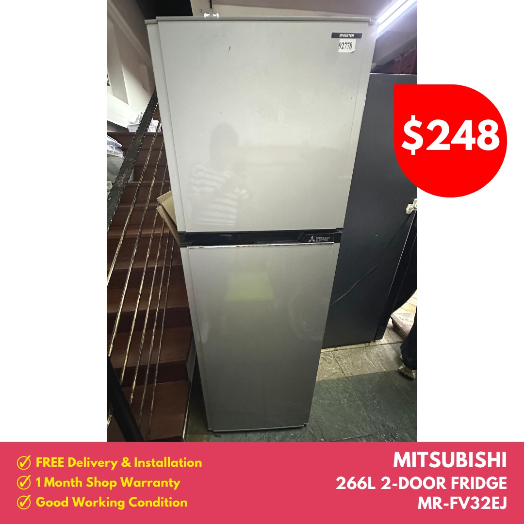 BUY NOW! Mitsubishi 266L 2-Door Fridge MR-FV32EJ (92778), TV & Home ...