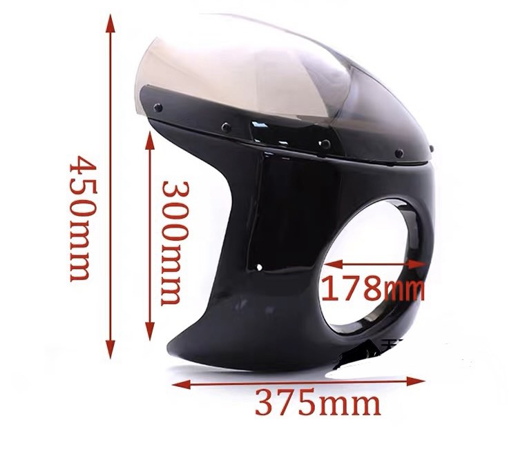 Cafe racer headcowl fairing windshield cowl cb400 w175 xsr155 xsr cb350 ...
