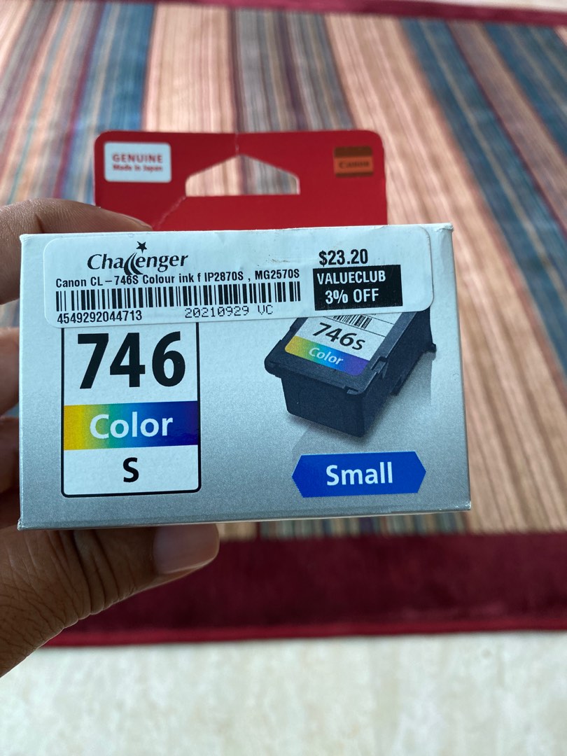 Canon Ink Cartridge - 746s Color, Computers & Tech, Printers, Scanners ...