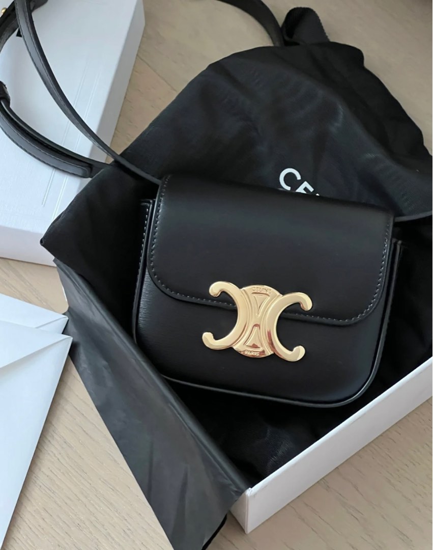 Celine mini triomphe, Women's Fashion, Bags & Wallets, Cross-body Bags ...