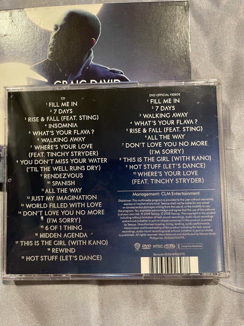 Craig David Greatest Hits CD DVD on Carousell