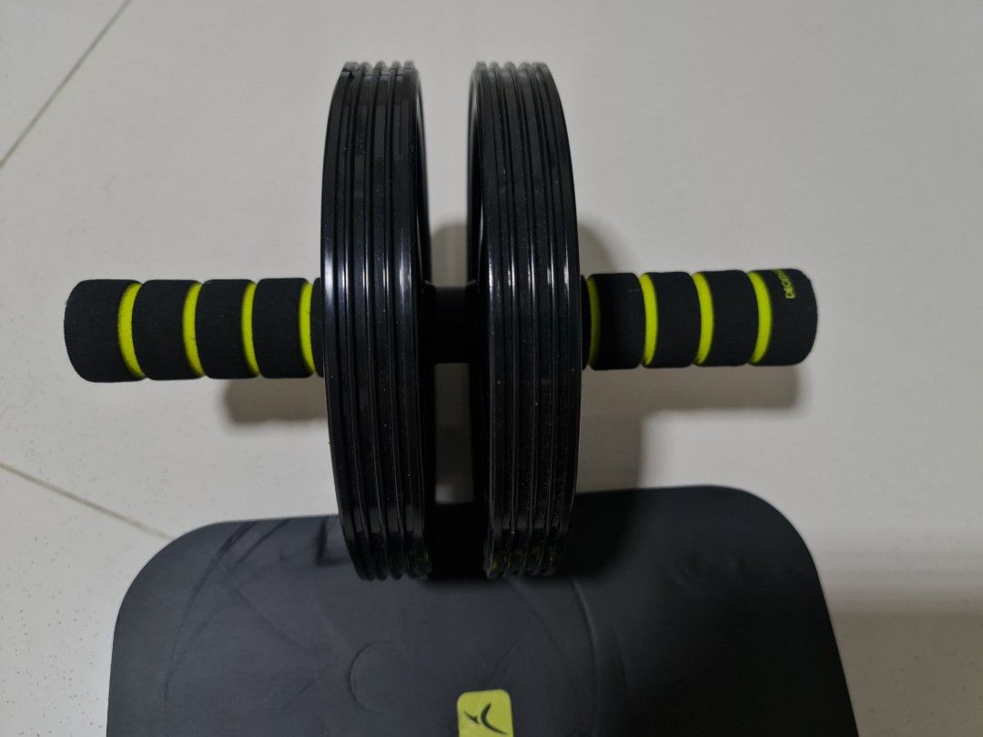 Decathlon Domyos Abs Wheel Abs Roller with mat, Sports Equipment ...