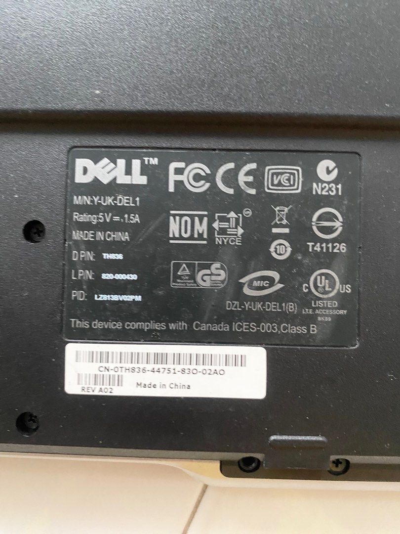 Dell Black Keyboard with USB Cable, Computers & Tech, Parts ...