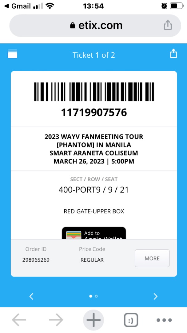 Discounted NCT WayV Fan Meet Upper Box Tickets on Carousell
